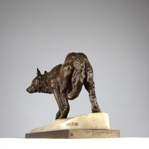 Charles Valton, the Tracking Wolf, Romantic Period Sculpture, France ...