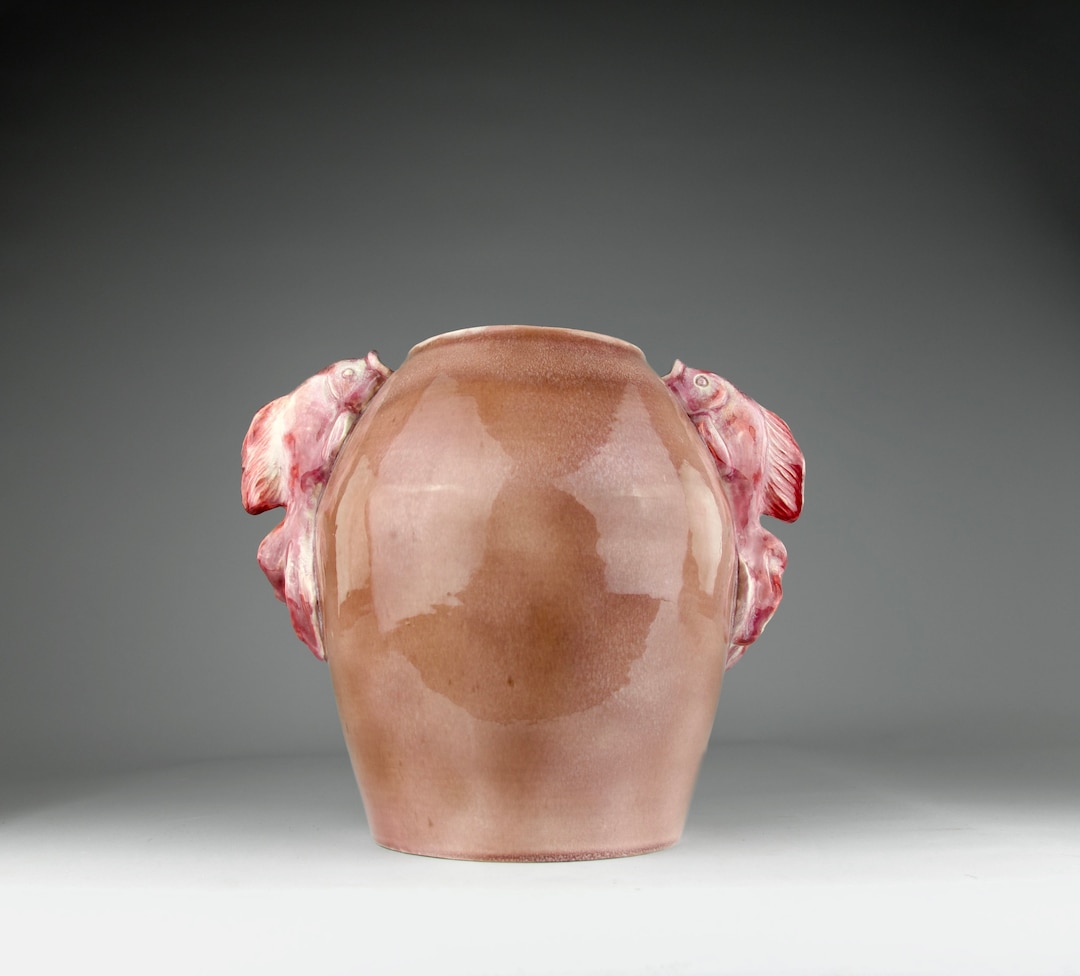 P. LETESSIER, Pink Goldfish Vase, France Art Deco 1930 - Etsy