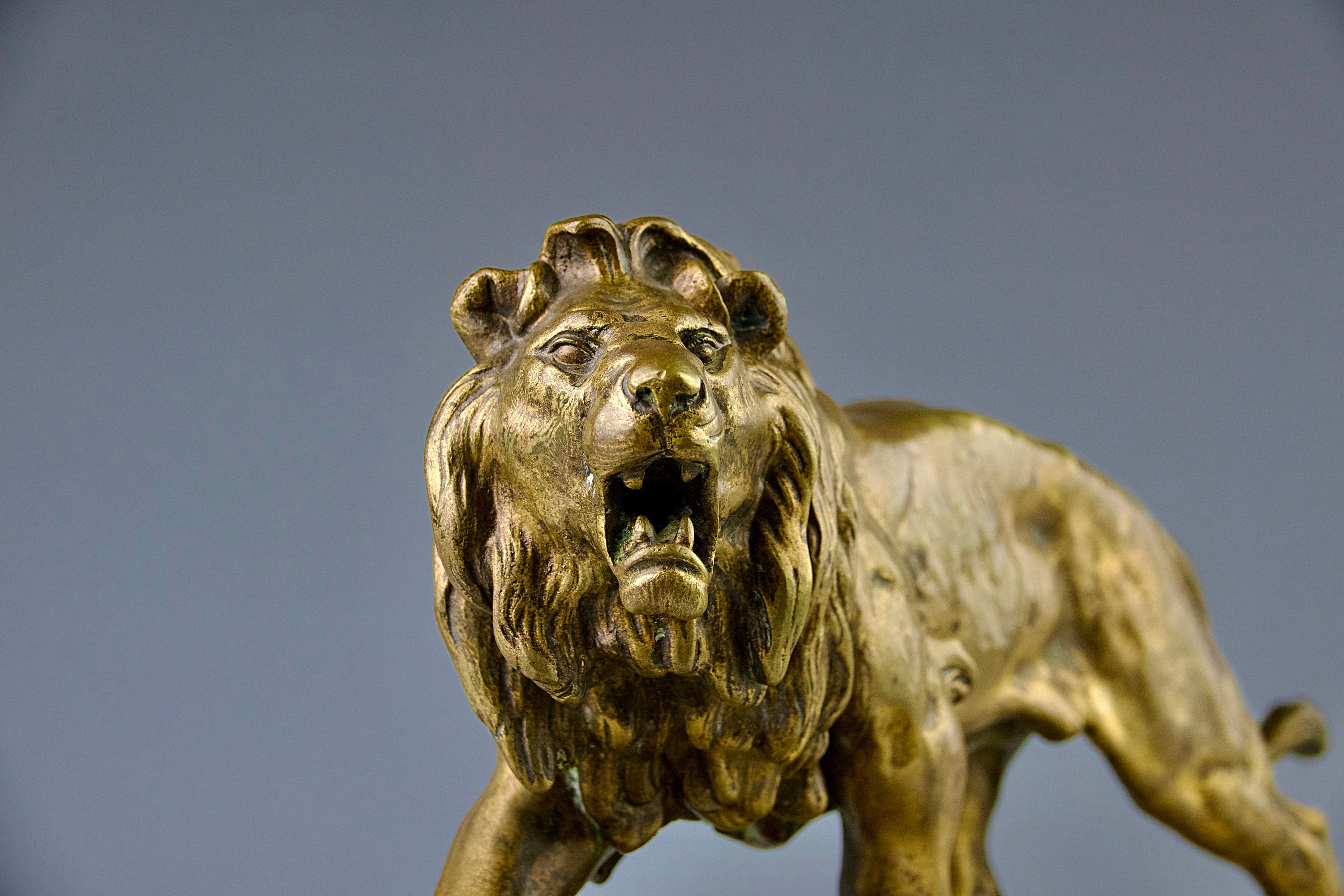 Vintage Bronze Lion Sculpture | Louis VIDAL | French Antique Sculpture ...