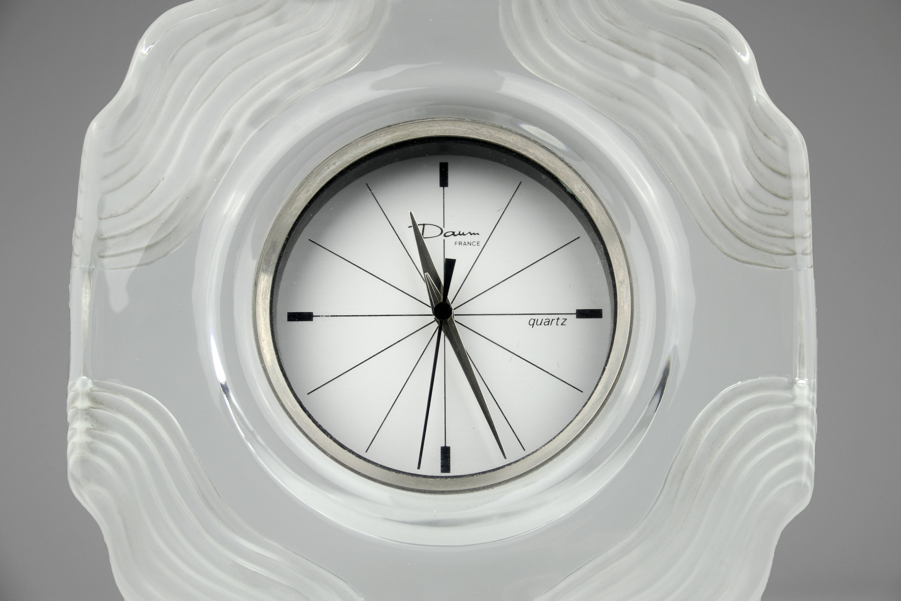 DAUM, Table Clock "topography", 1970s - Etsy