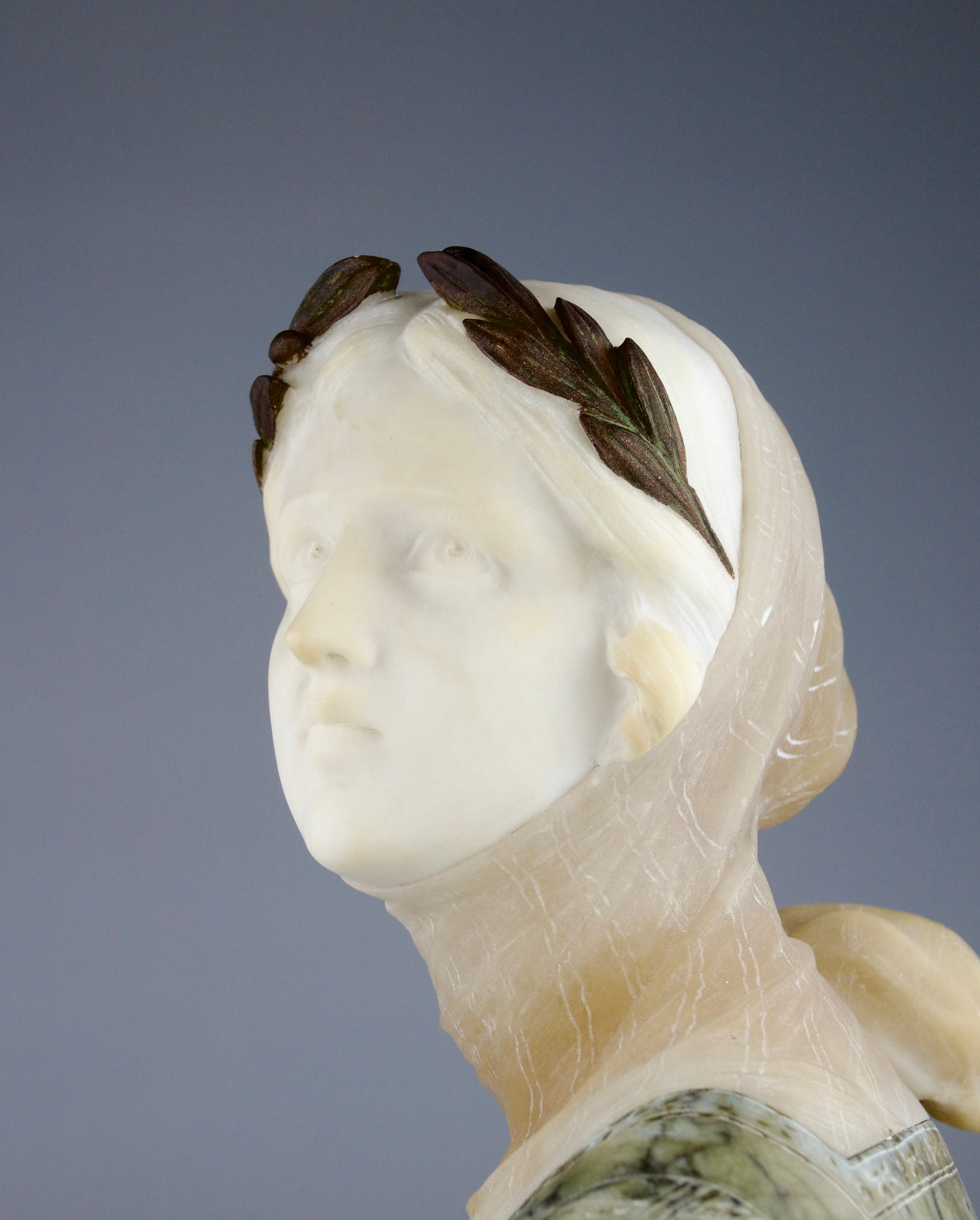 Prof. Giuseppe BESSI, Bust of Woman and Crown, Italy 19th Century - Etsy