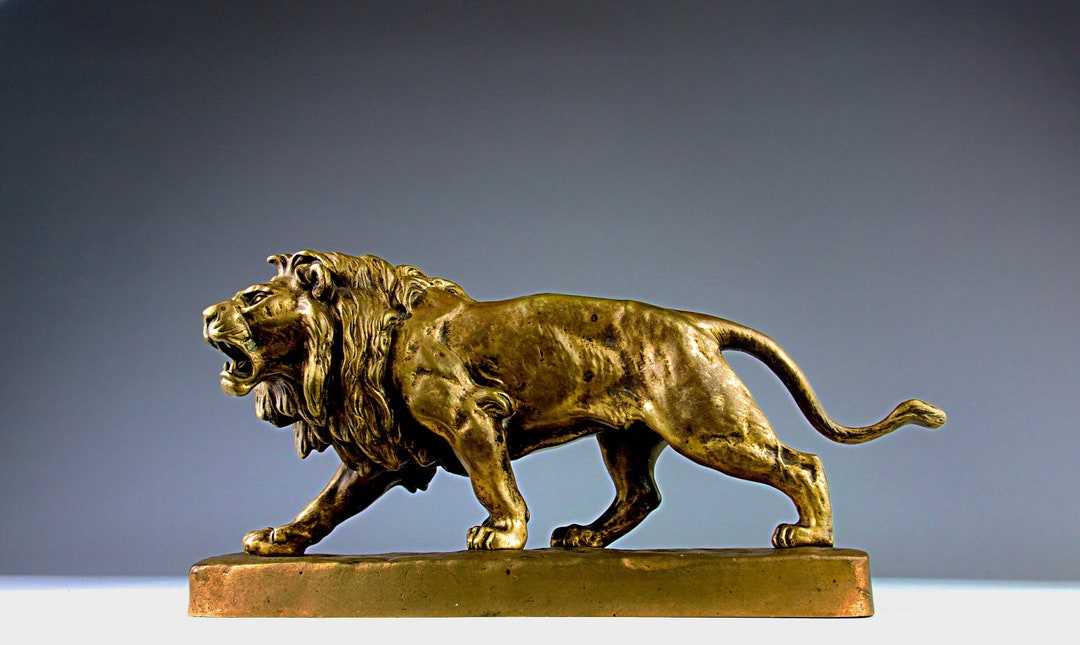 Vintage Bronze Lion Sculpture | Louis VIDAL | French Antique Sculpture ...