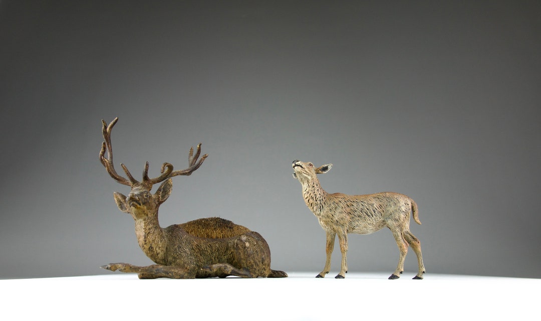 Vienna Bronzes, Stag and Doe Sculptures, 19th Century - Etsy