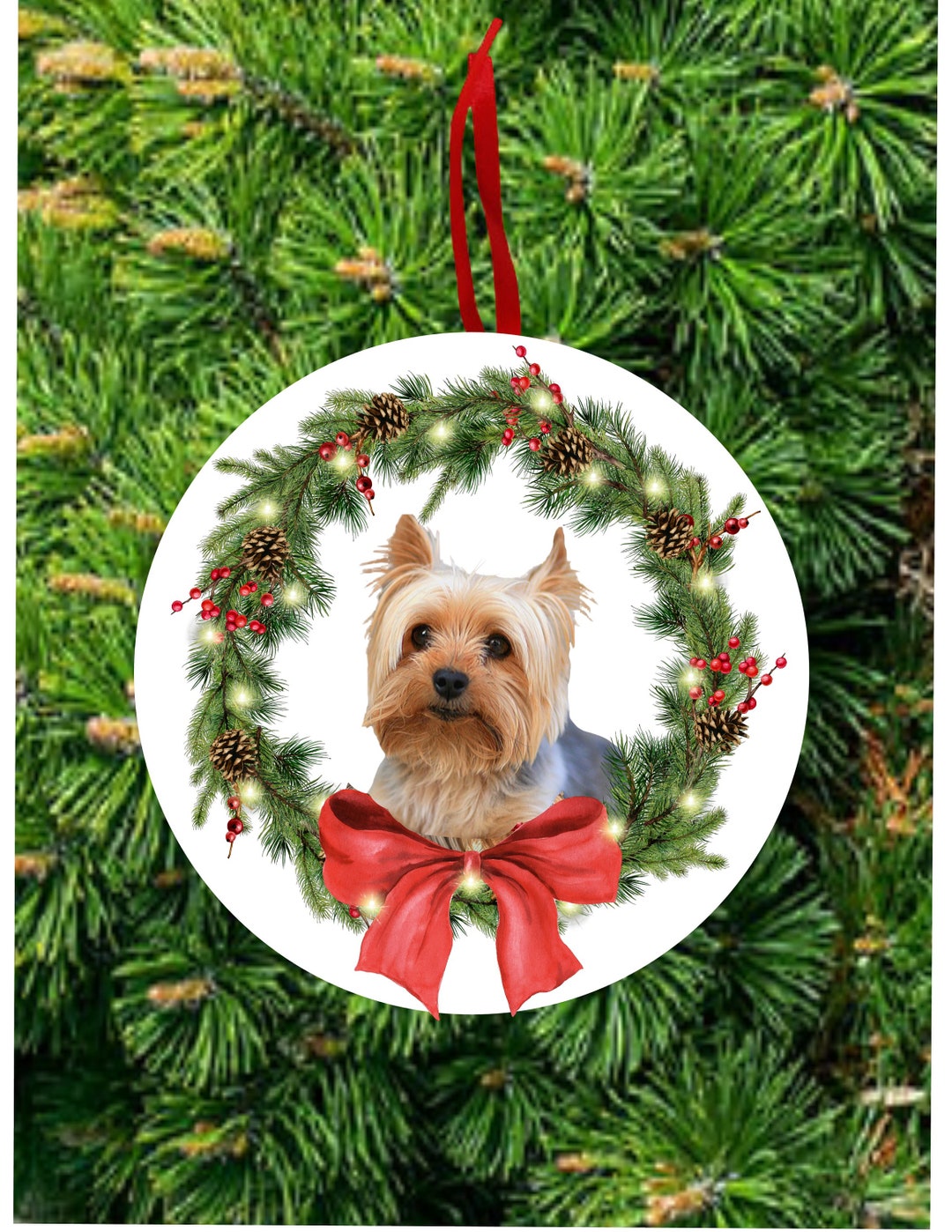 Yorkie Christmas Ornament Personalized Gift Pet Lovers Gift - Etsy