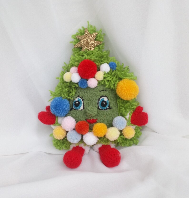 Plush Tree,christmas Tree, Unique Knitted Plush Toy, Gorgeous Green ...