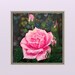 Big Pink Rose,rose With Spring Dew,painting Original Acrylic Painting ...