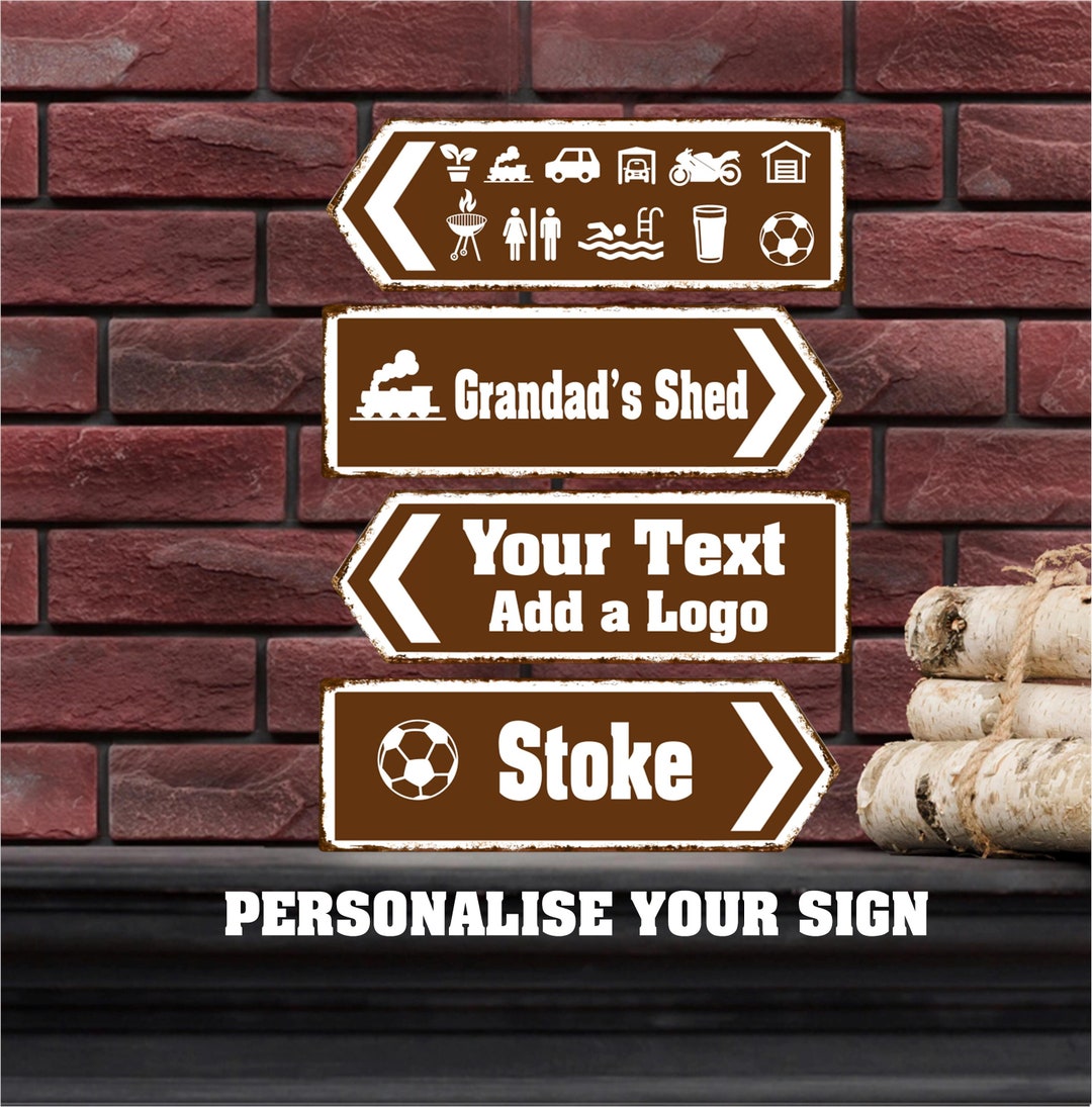 Personalised Road Sign, Brown Road Sign,metal Sign, Direction Sign ...