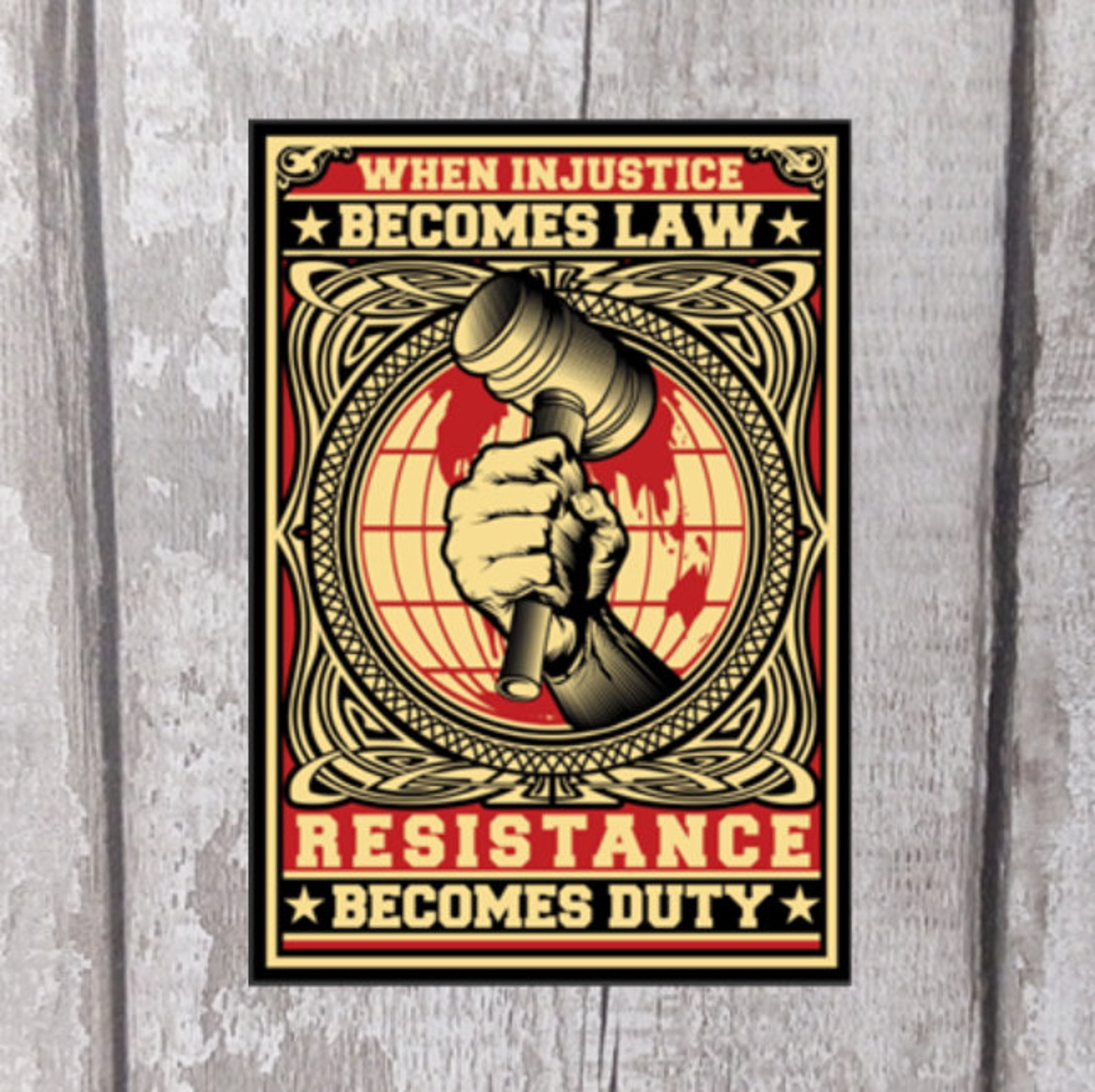 Resistance sign metal signrebelion | Etsy