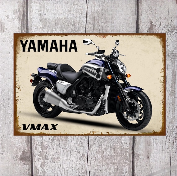 Vmax Motorcycle Metal Sign Bikergarage Sign Motorcycle - Etsy