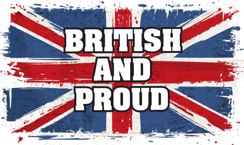 British and Proud Flag Metal Union Jack Flag Union Flag - Etsy UK