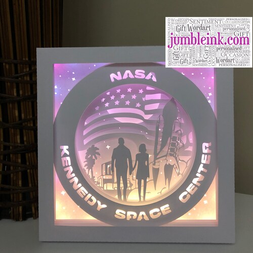 Space Rocket Shadow Light Box Template SVG. Shadow Light Box - Etsy