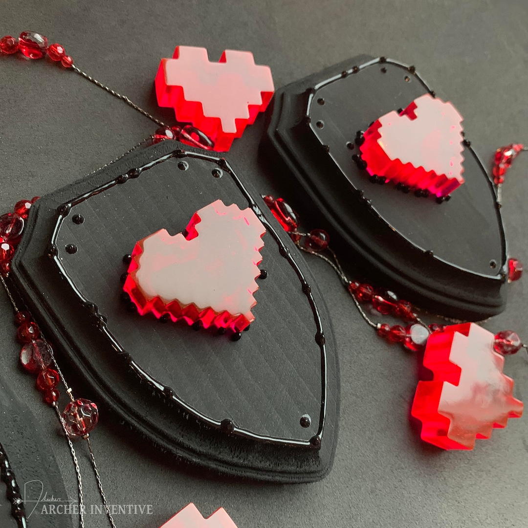 8-bit Heart Shield: Single - Etsy