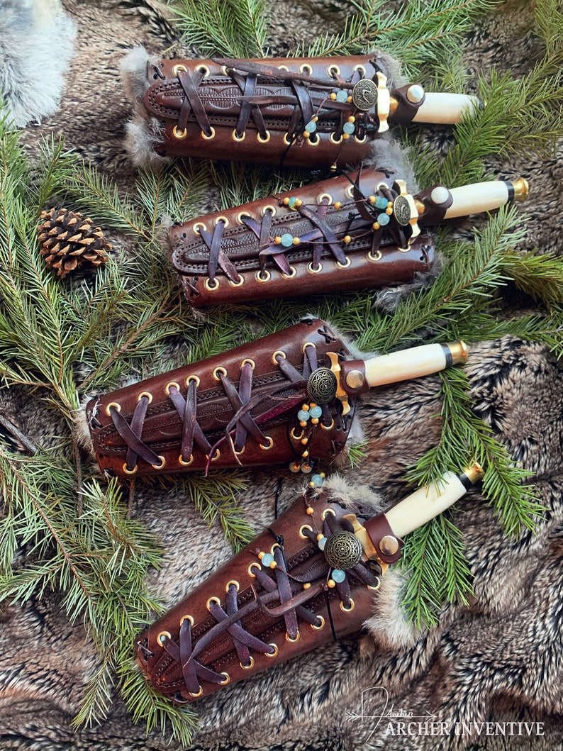 Dagger Bracer Set (default Brown) - Etsy