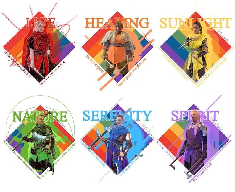 Full Pride Knight Character Print Set - Etsy