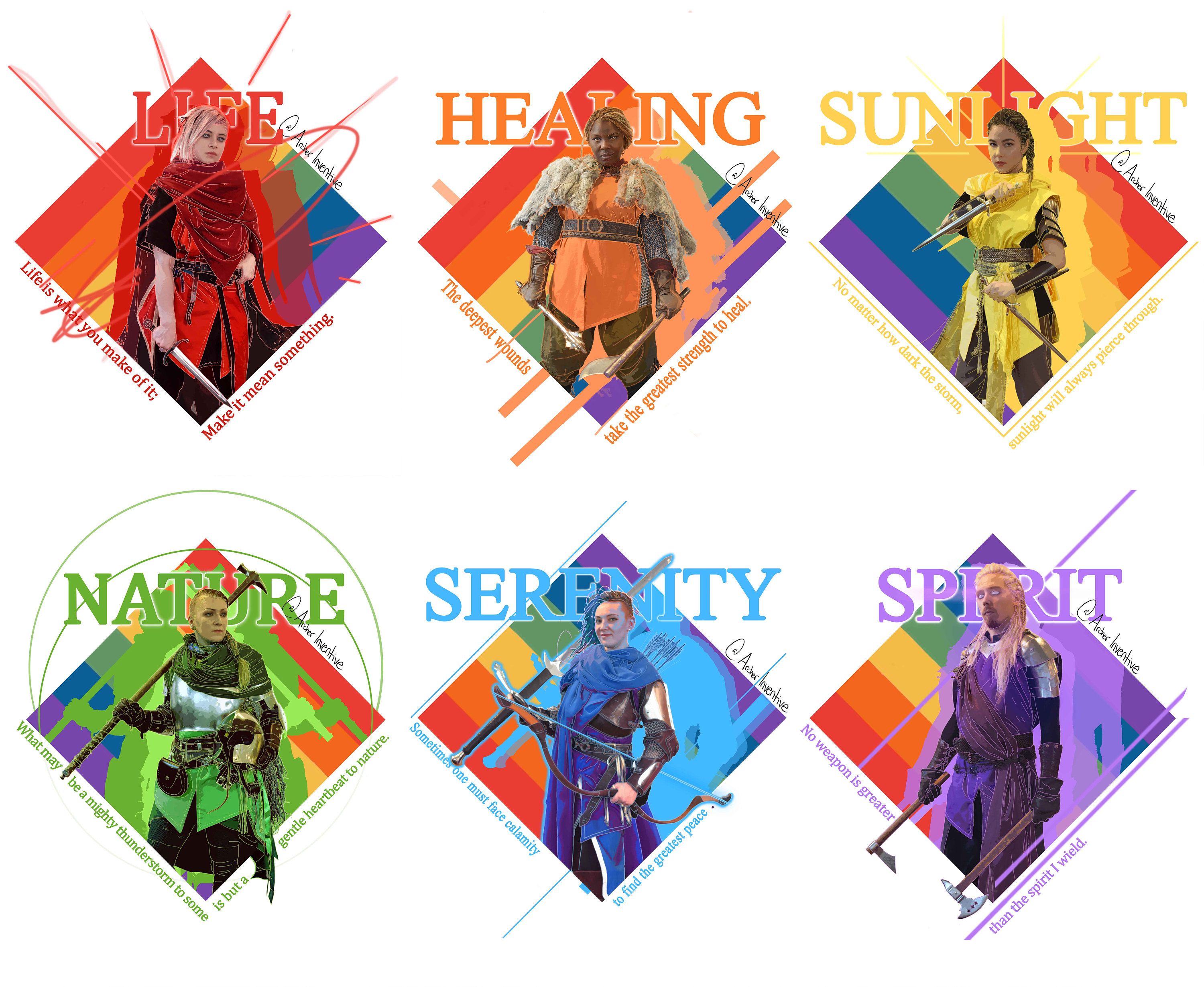 Full Pride Knight Character Print Set - Etsy