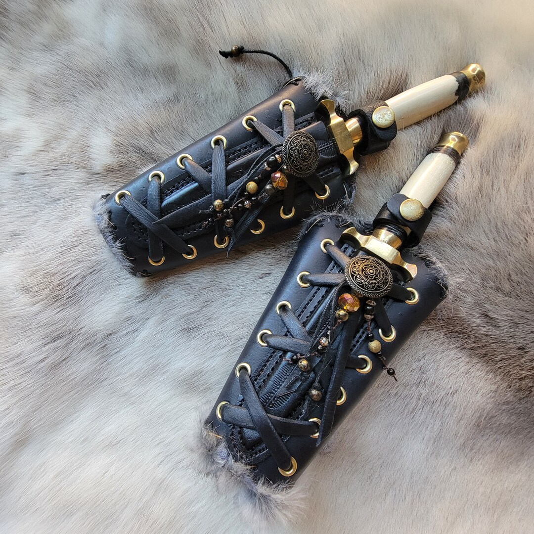 Dagger Bracer Set Black - Etsy