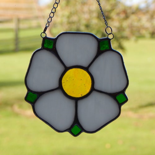 Stained Glass Yorkshire Rose Lancashire Rose Window - Etsy UK