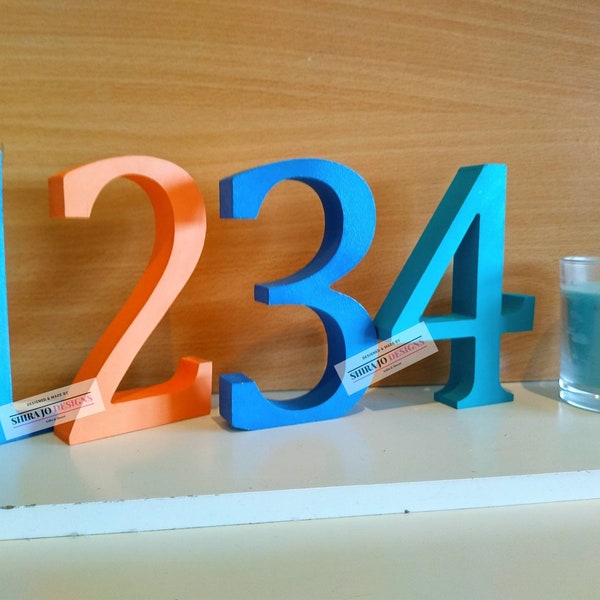Standing Wood Numbers - Etsy
