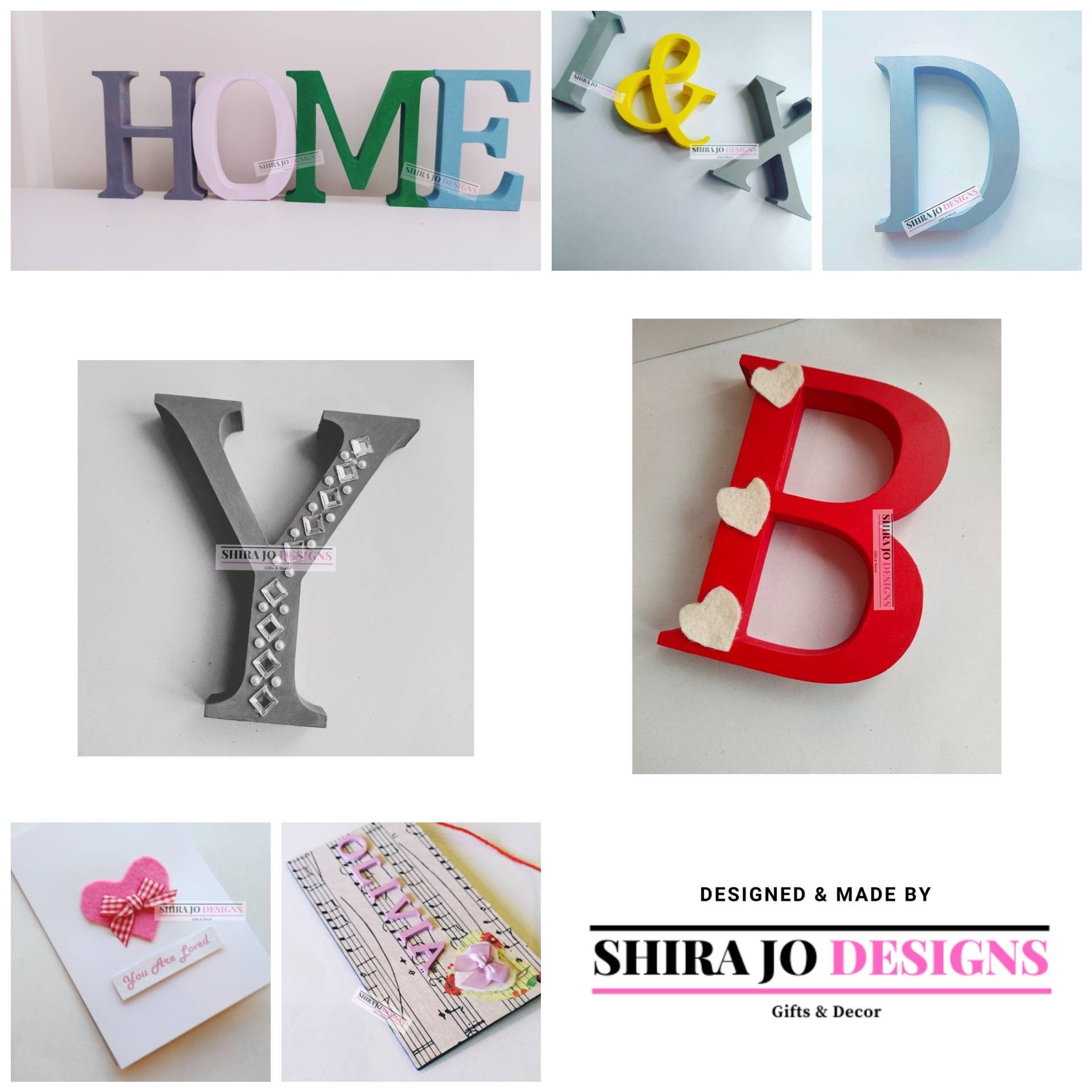 Large Wooden Letter Sparkly Sign Embellished Letter Wooden - Etsy