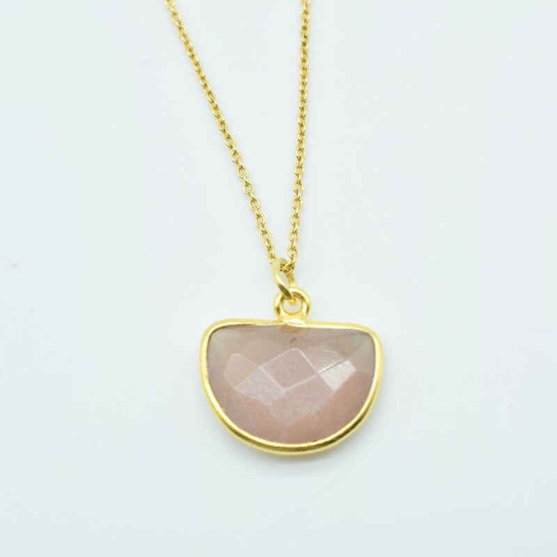 Peach Color Necklace - Etsy