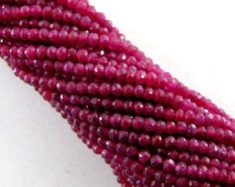 Faceted Ruby Beads - Etsy