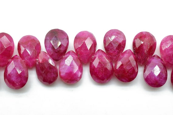 Natural Ruby Teardrop 7x10mm Briolettesruby Drilled - Etsy