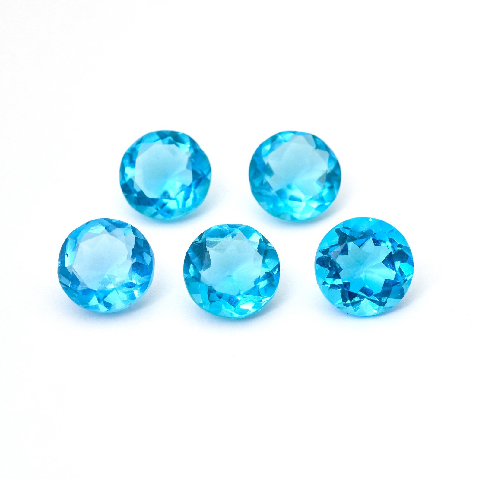12mm Sky Topaz Round Faceted,loose Gemstone,12mm Round,aaa+ Quality ...