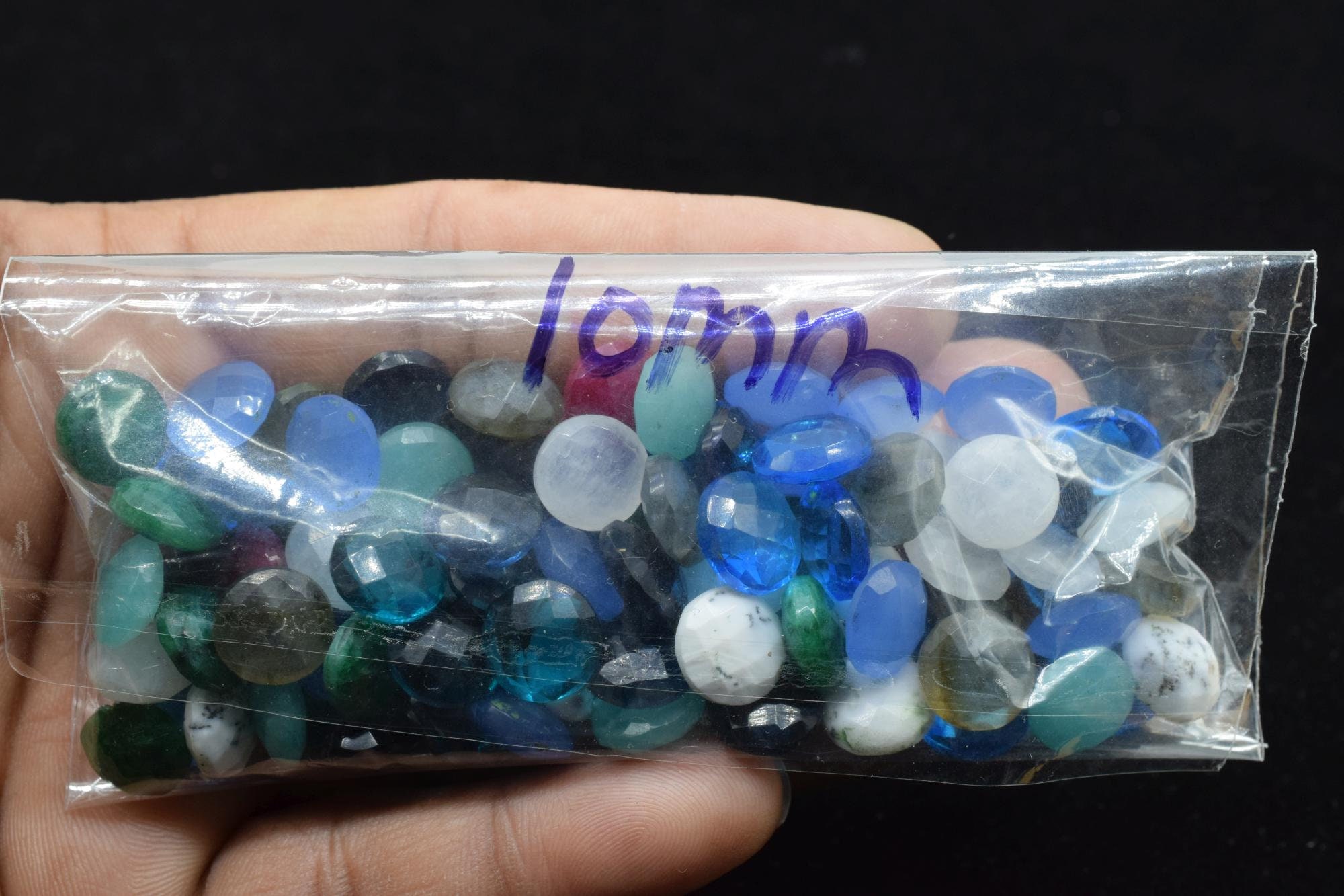 Moonstone 10mm Coin Faceted Beadsrainbow Moonstone Coins - Etsy