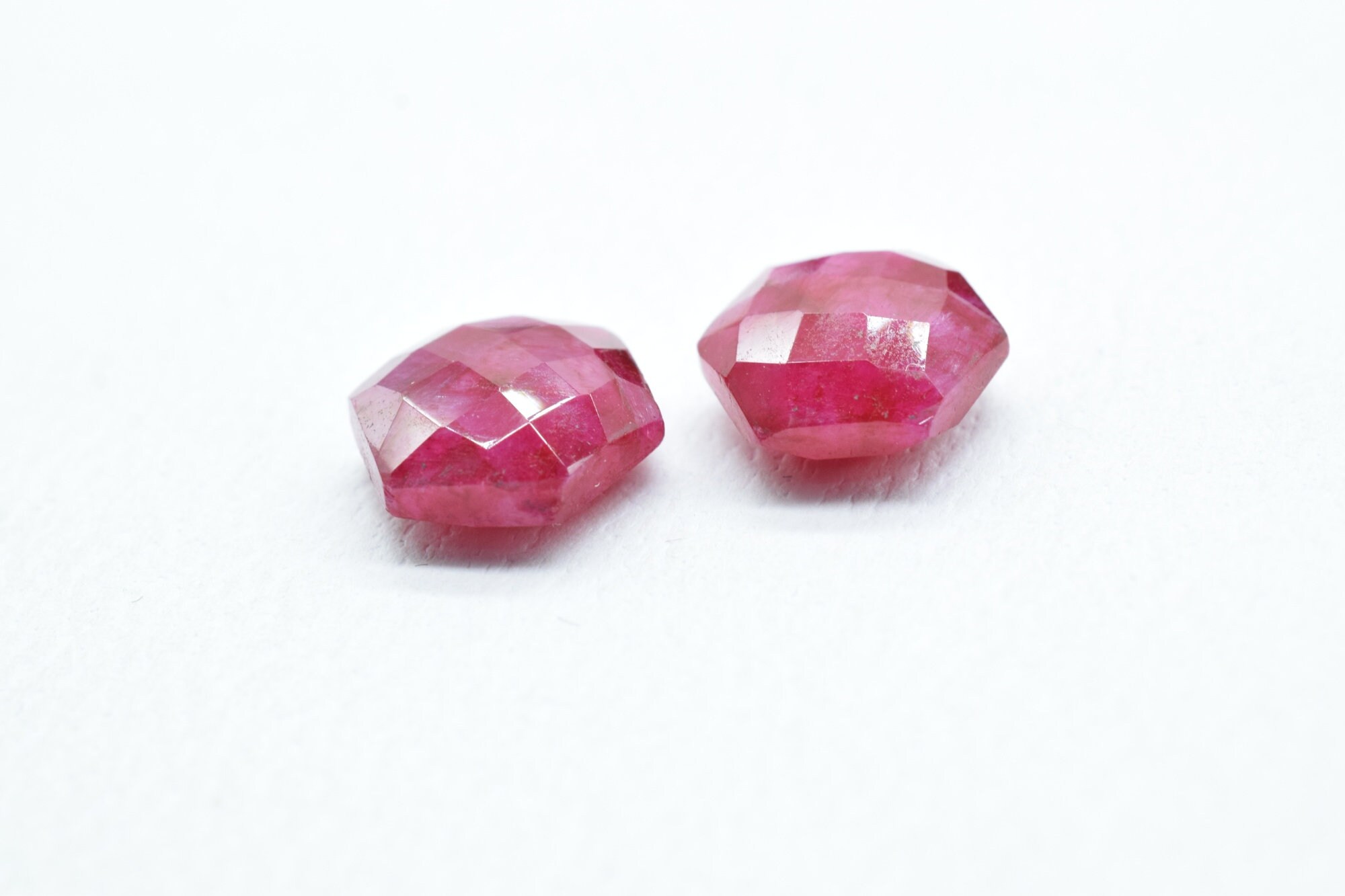 Natural Ruby Gemstone Hexagon Beadsgenuine Ruby - Etsy