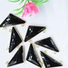 Black Onyx 16x35mm Triangle Shape Connectorsdouble Loop - Etsy