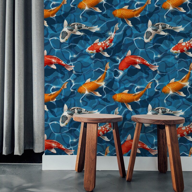 Fish Wallpaper Bathroom - Etsy