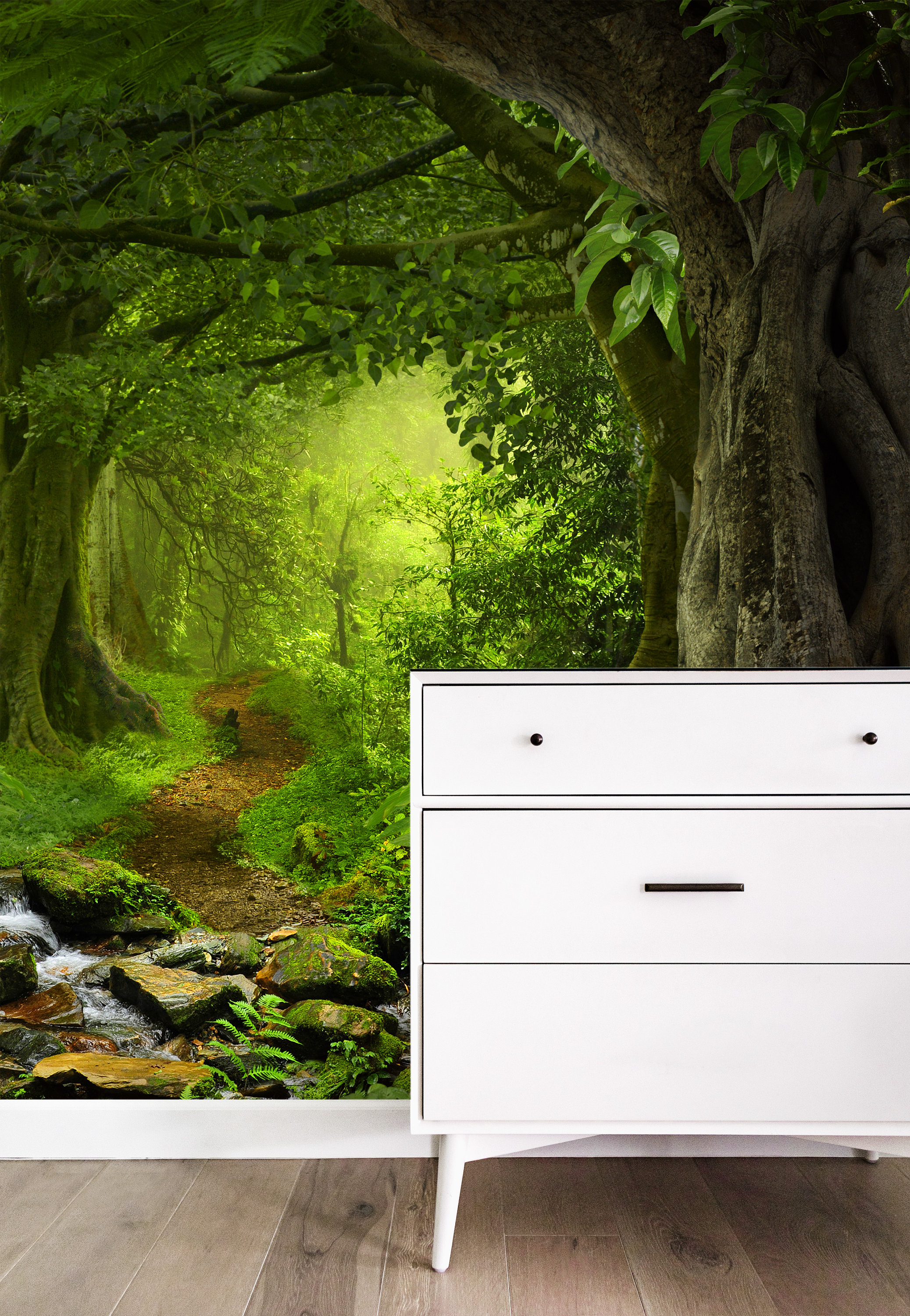 Fantasy Enchanted Magical Forest - Large Wall Mural, Self-adhesive ...