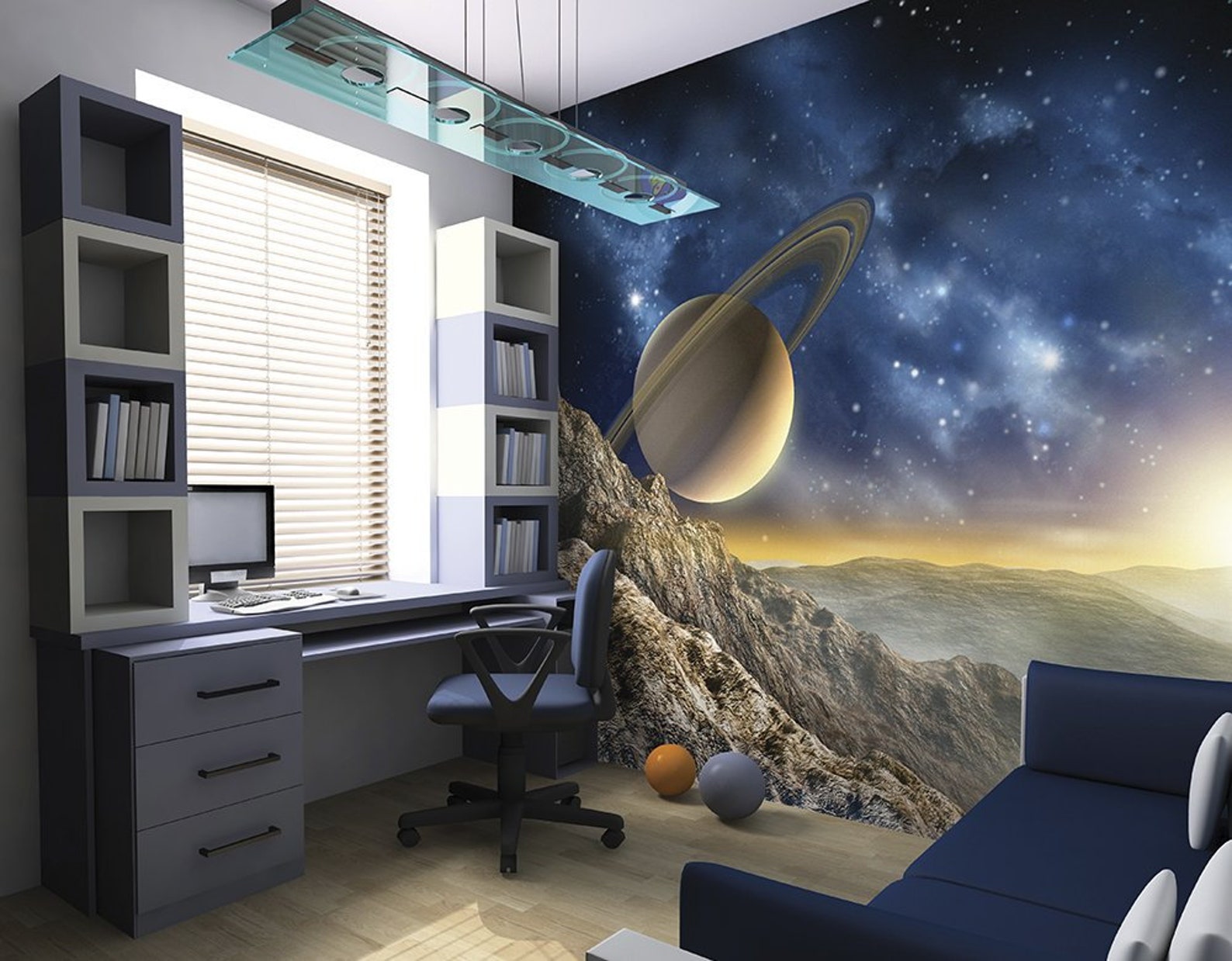 Galaxy Wall Mural Space Wallpaper Large Wall Mural Peel and Stick ...