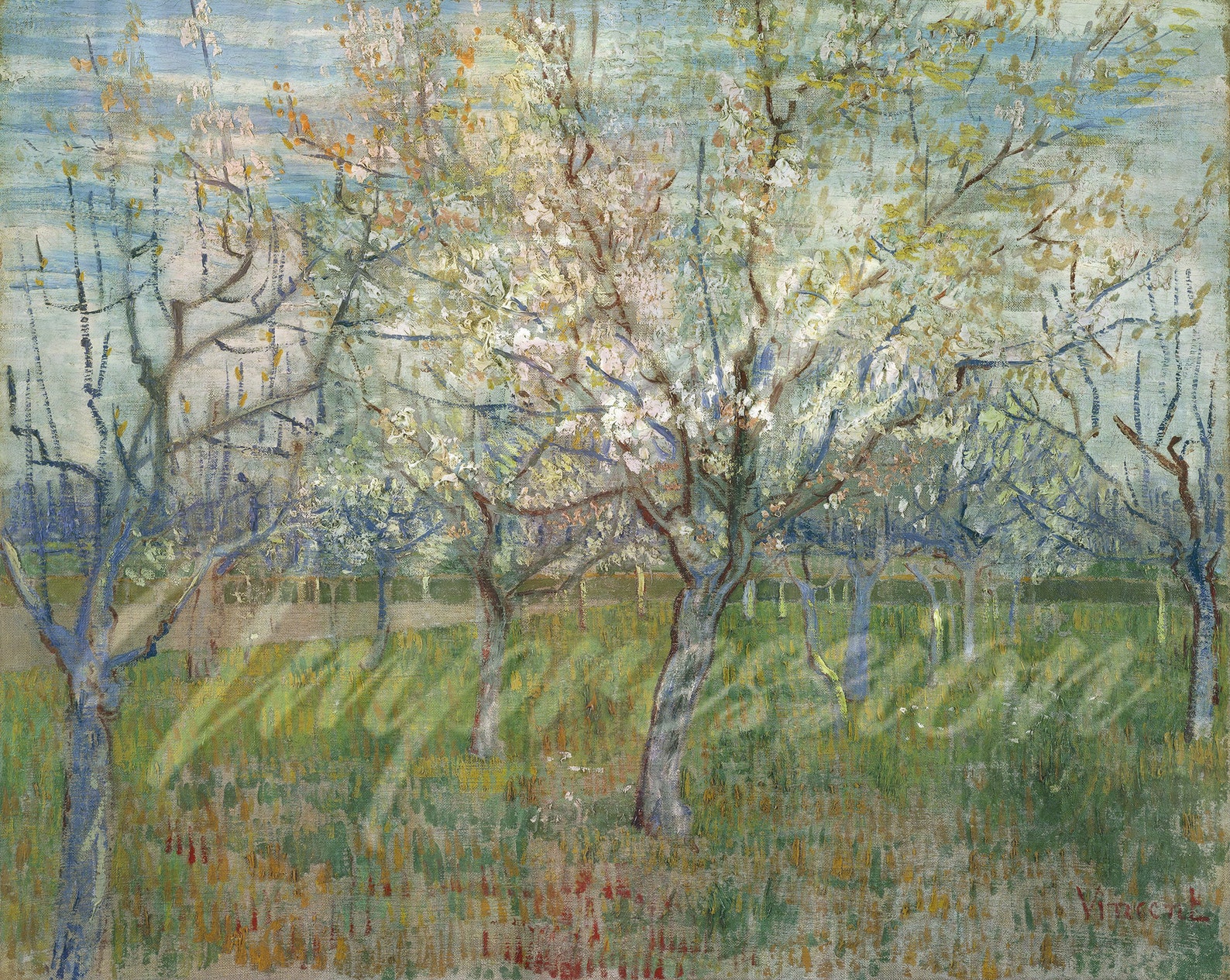 The Pink Orchard by Van Gogh Wallpaper Oil Painting Flowers | Etsy