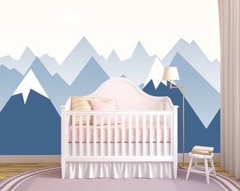 Baby Blue Landscape Wallpaper - Etsy