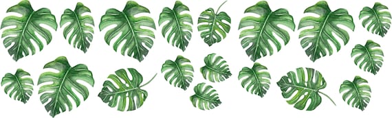 Big Wall Sticker Set for Kids Set of Leaves Wall Decal Cub - Etsy