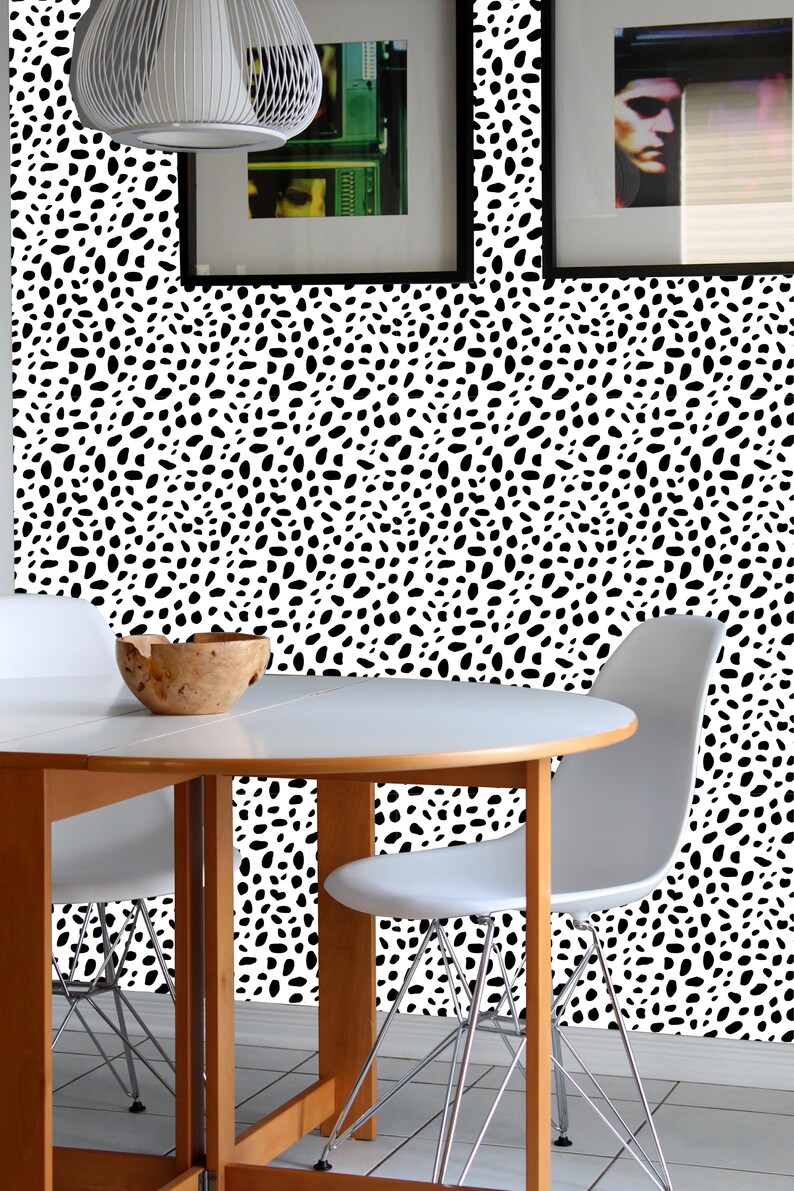 Dalmatian Spots Wallpaper: Removable Peel and Stick Accent Wall - Etsy