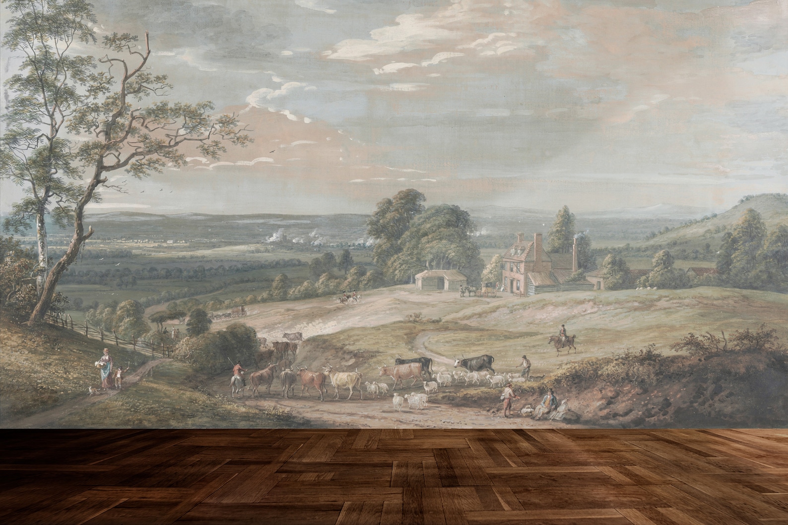 Rural Painting Wall Mural Removable or Traditional Wallpaper - Etsy