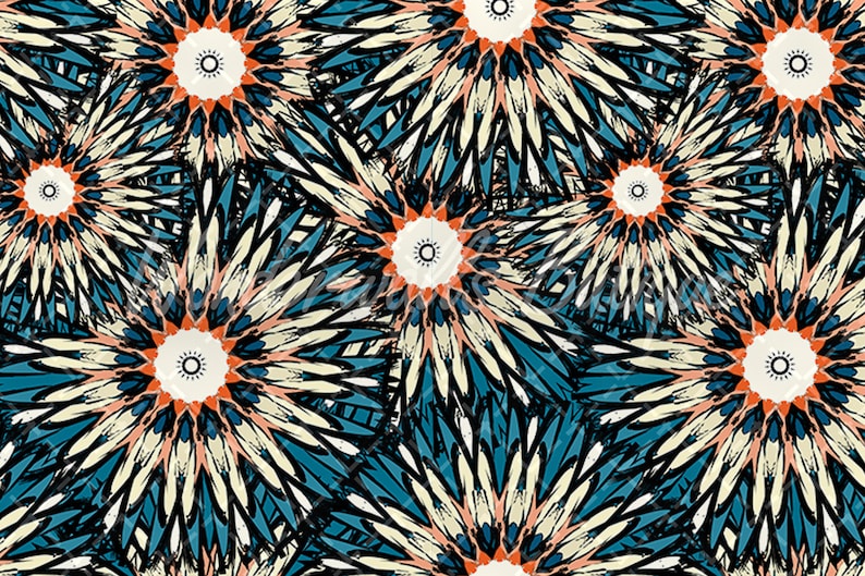 Removable Wallpaper: Colorful Mandala Pattern - Peel and Stick - Etsy UK