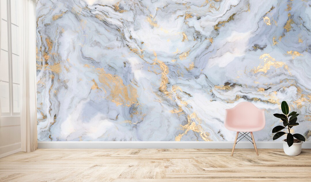 Marble Wallpaper - Peel and Stick - Marble Wall Mural, Marble Look ...