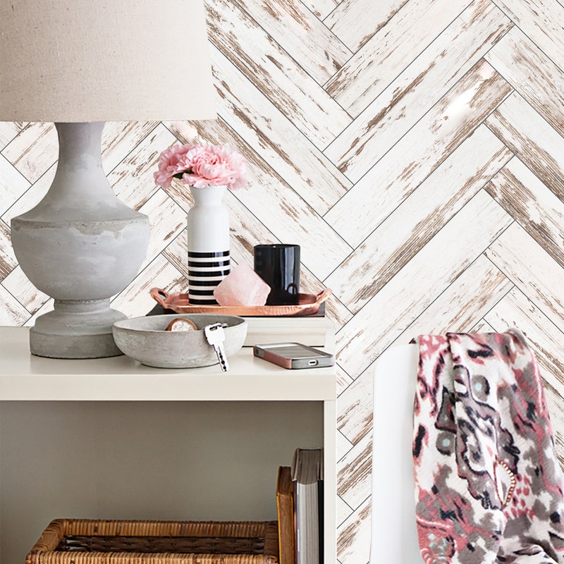 Herringbone Wallpaper - Etsy
