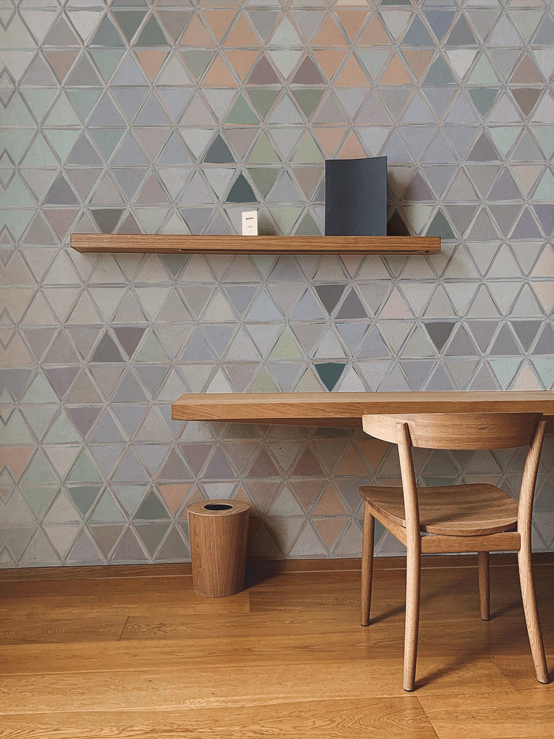 Geometric Square Design Wallpaper, Wall Mural, Peel and Stick, Self ...