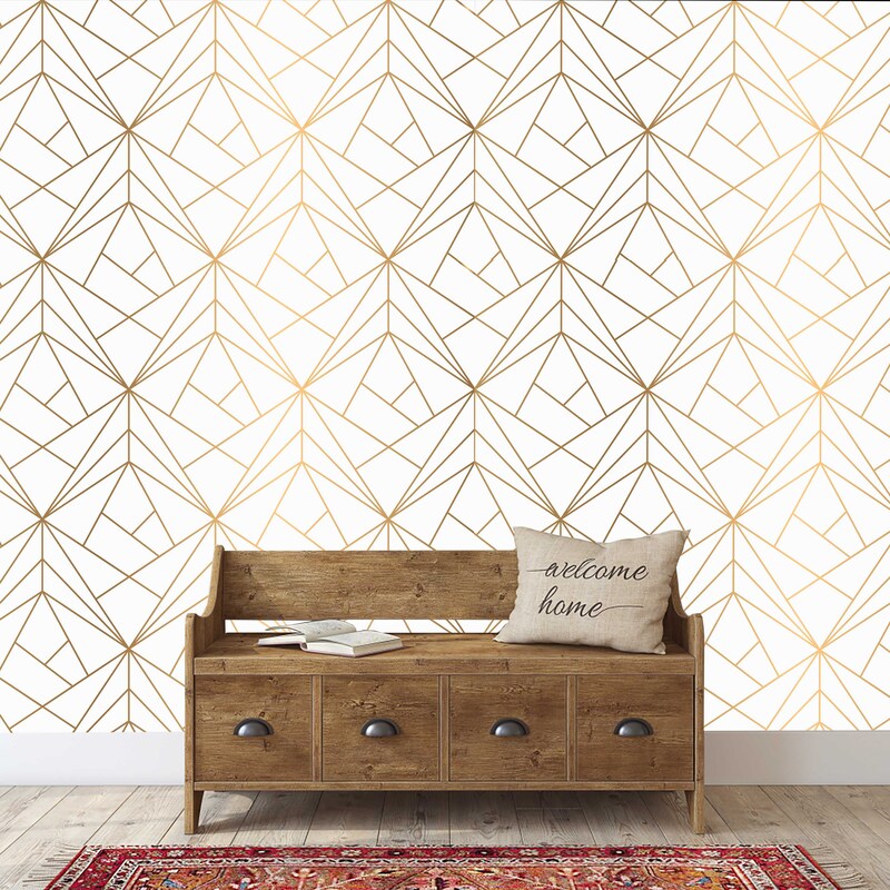 Gold Removable Wallpaper - Etsy