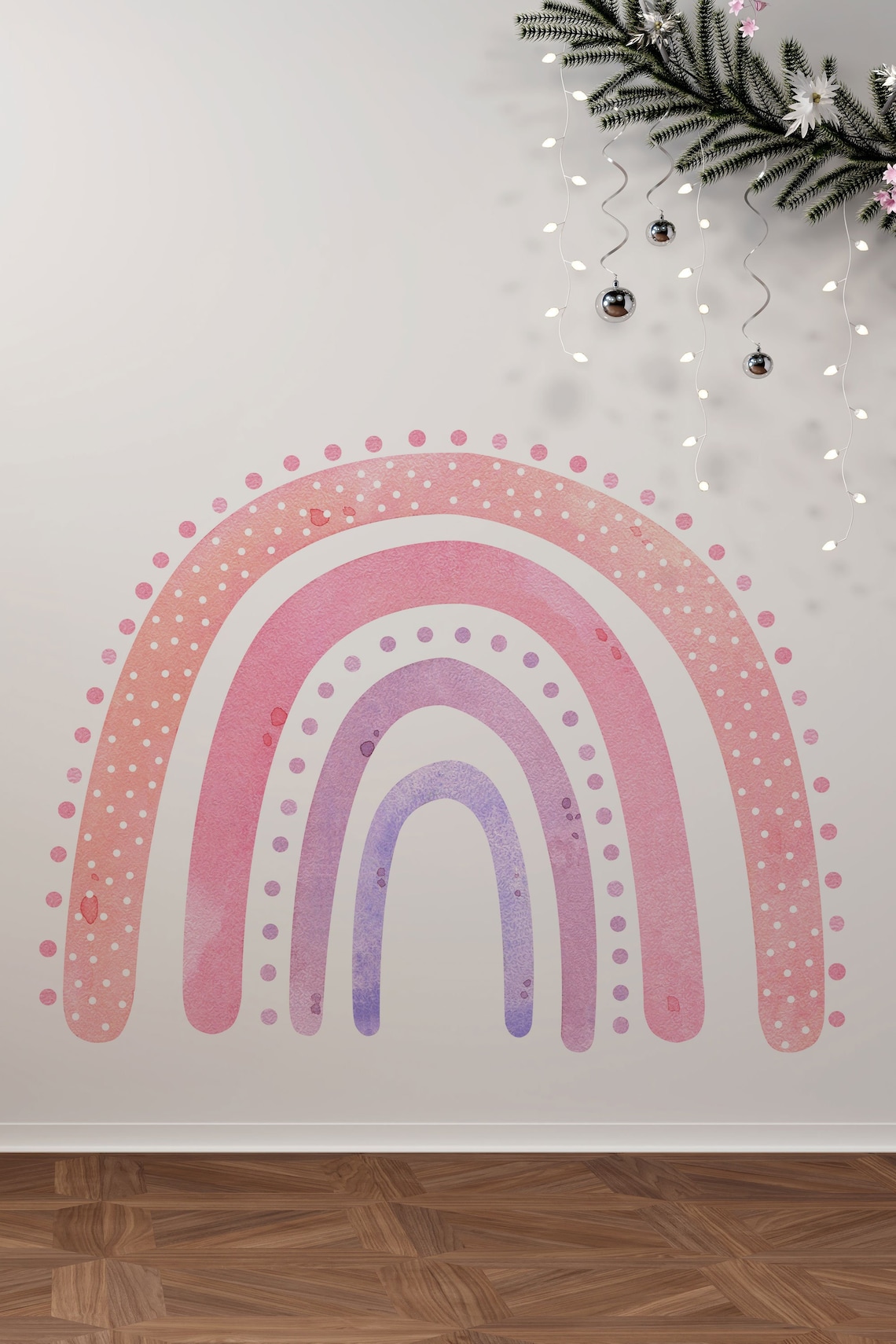 Boho Rainbow Wall Stickers Wall Decor Boho Watercolor | Etsy