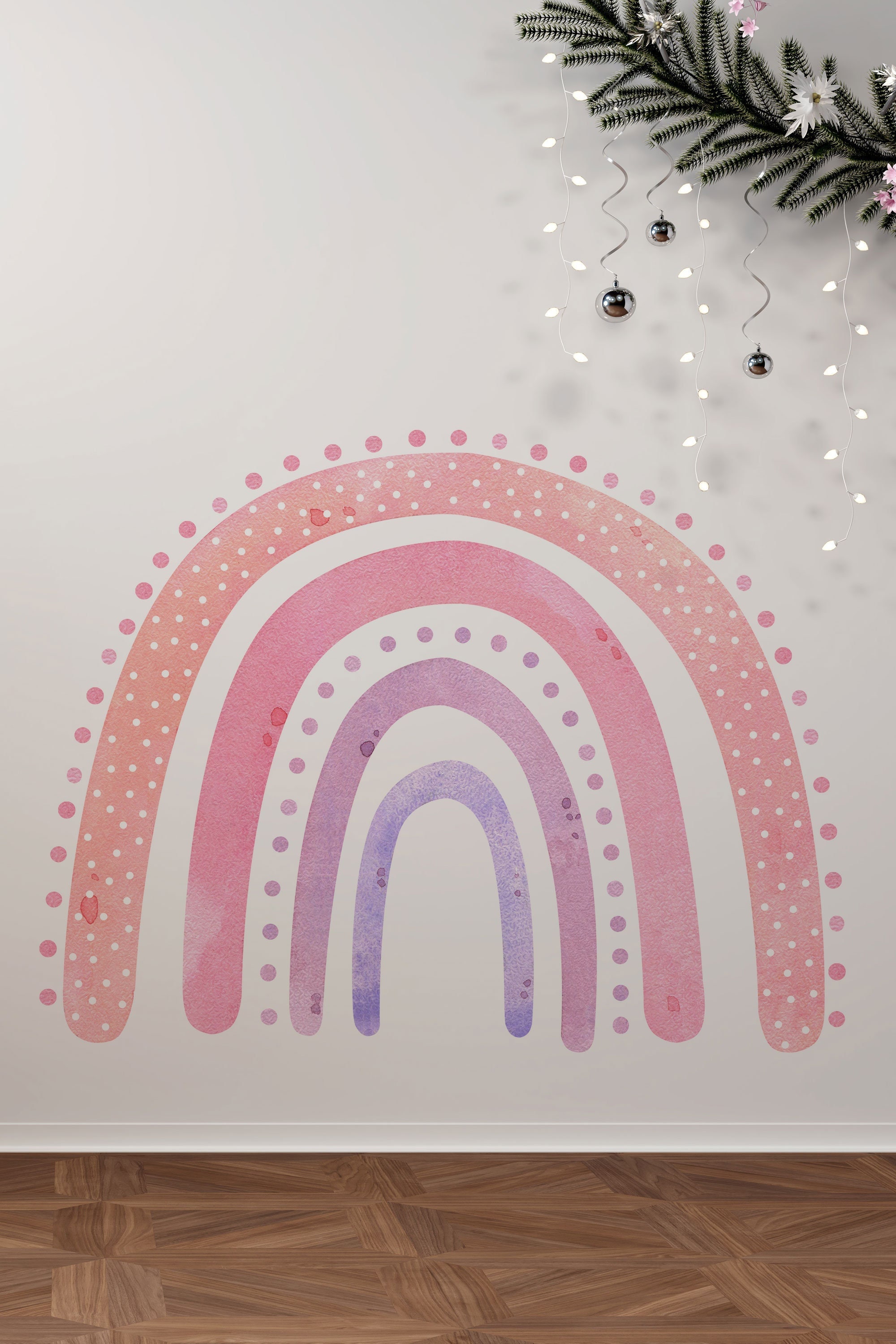 Boho Rainbow Wall Stickers Wall Decor Boho Watercolor | Etsy