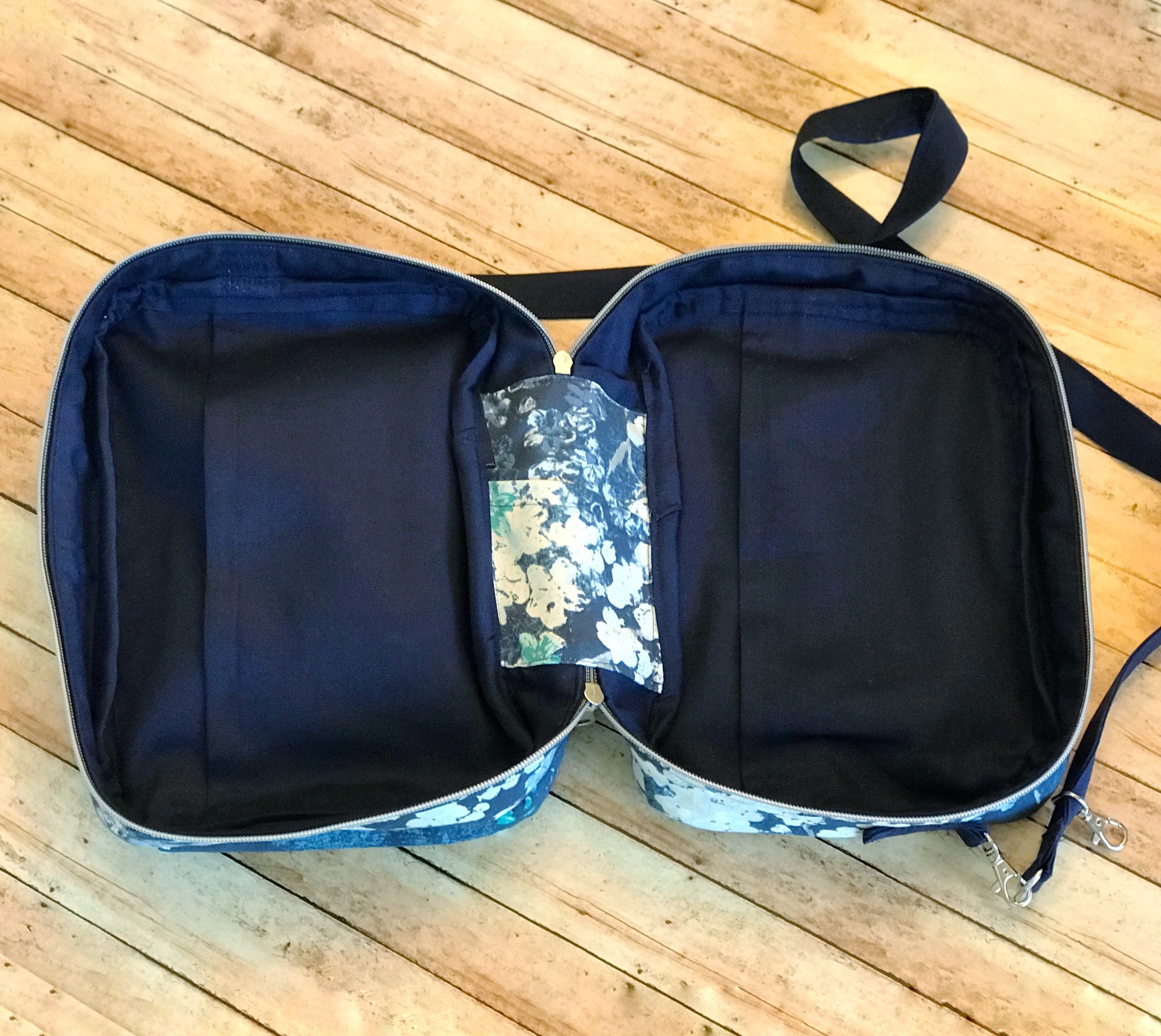 Blue Floral Bible Cover Purse With Pockets, Zippered Book Cover for ...