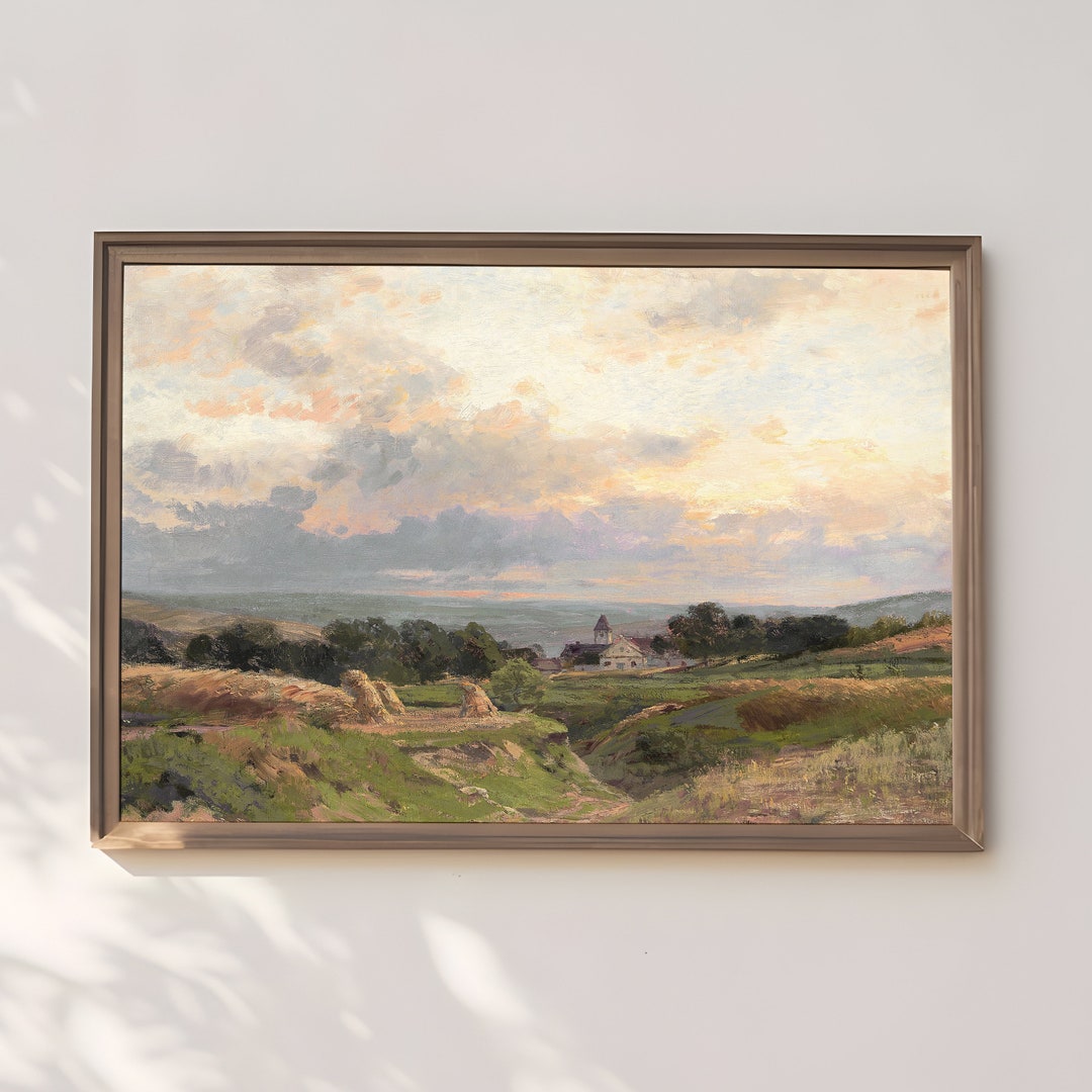 Rustic Landscape, Hugo Darnaut West of Vienna, Original Antique ...