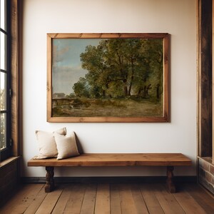 Johann Georg Von Dillis Prater Island in Munich, Oil Original Antique ...