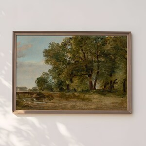 Johann Georg Von Dillis Prater Island in Munich, Oil Original Antique ...