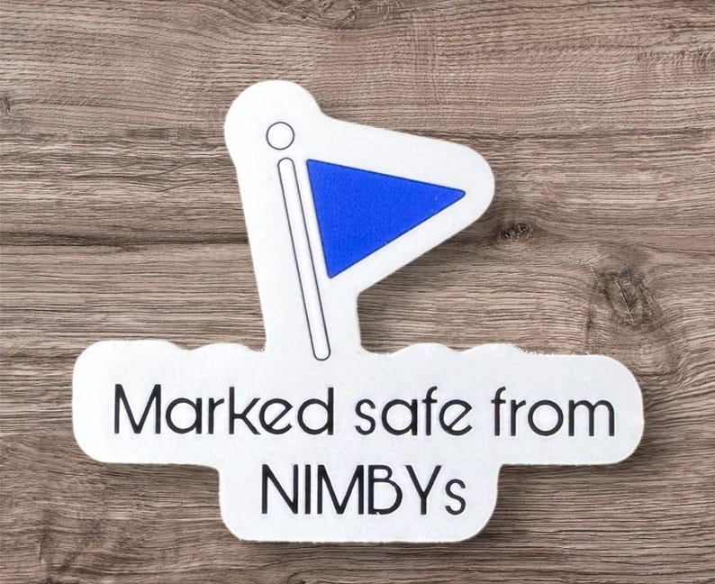 Marked Safe NIMBY Urban Planning Sticker - Etsy